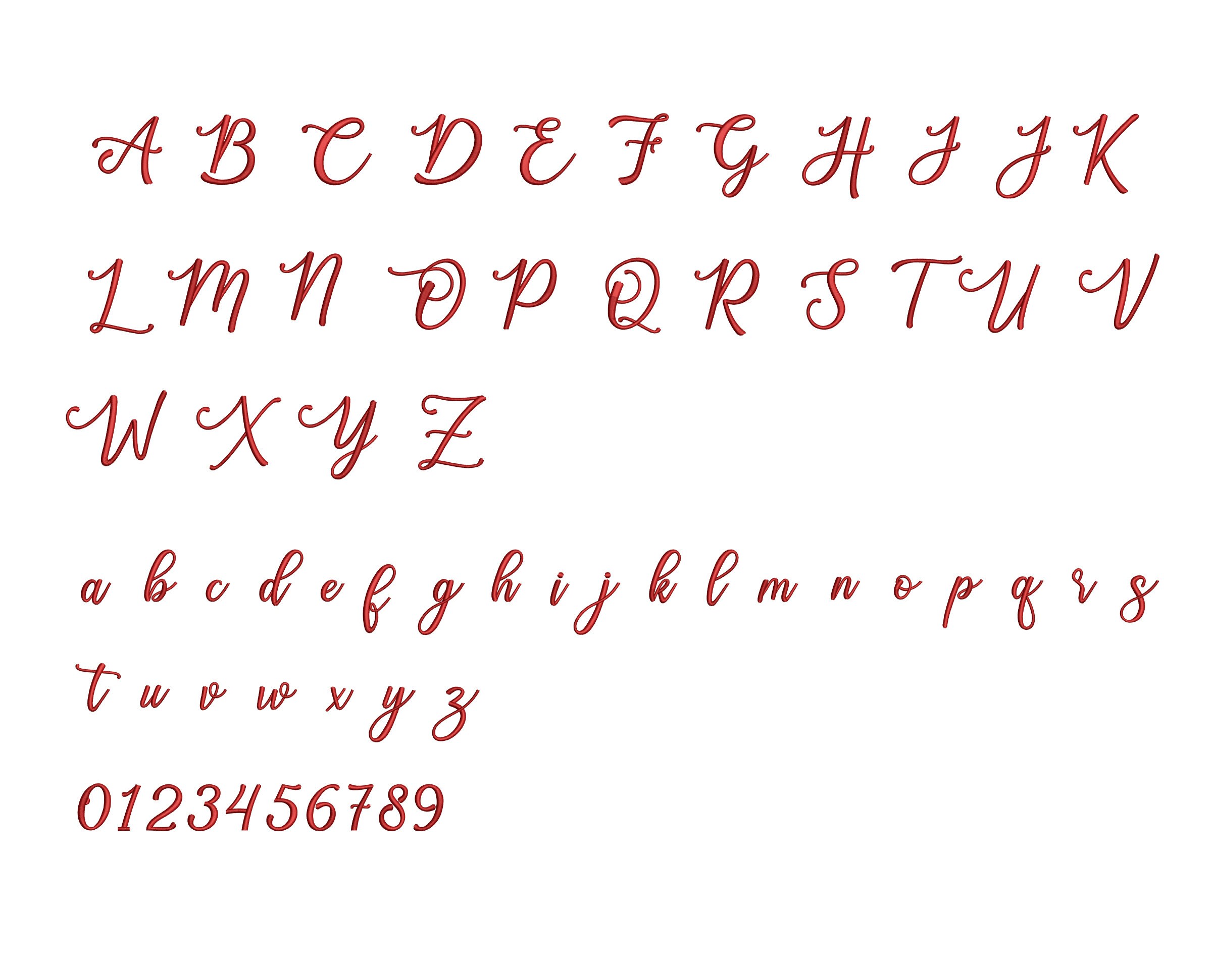 Script Machine Embroidery Font Mia Mia , Machine Embroidery Design ...