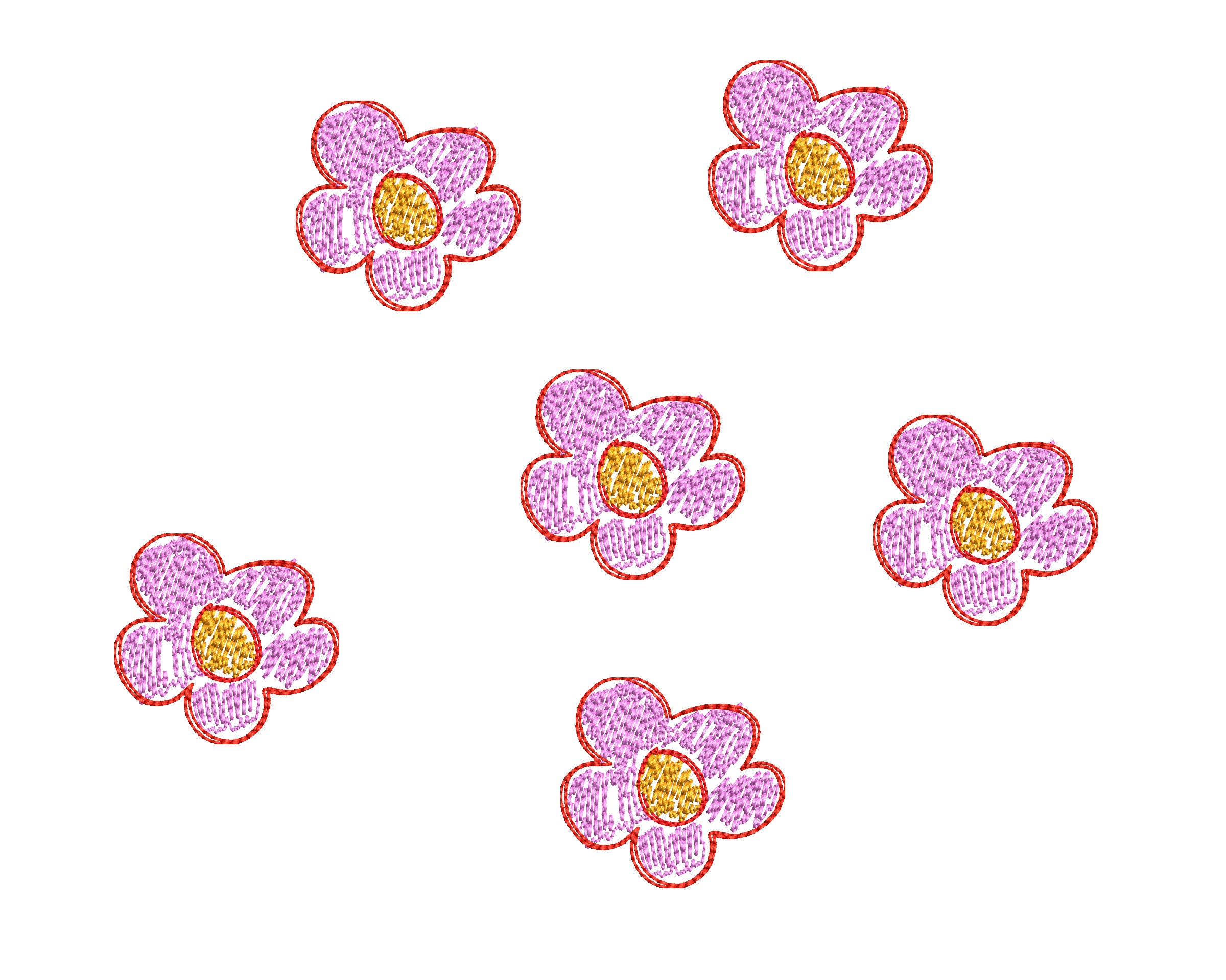 Mini Flower Machine Embroidery Design Insant Download 6 | Etsy