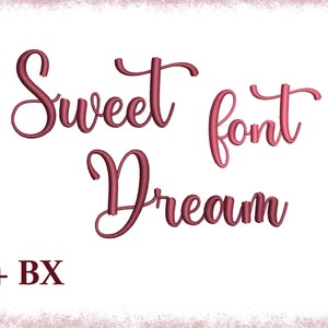 Script Machine Embroidery Font Sweet Dream , Embroidery Design for ...