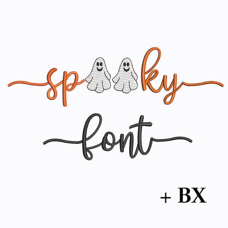 Halloween Script Machine Embroidery Font With Tails Spooky, Machine ...