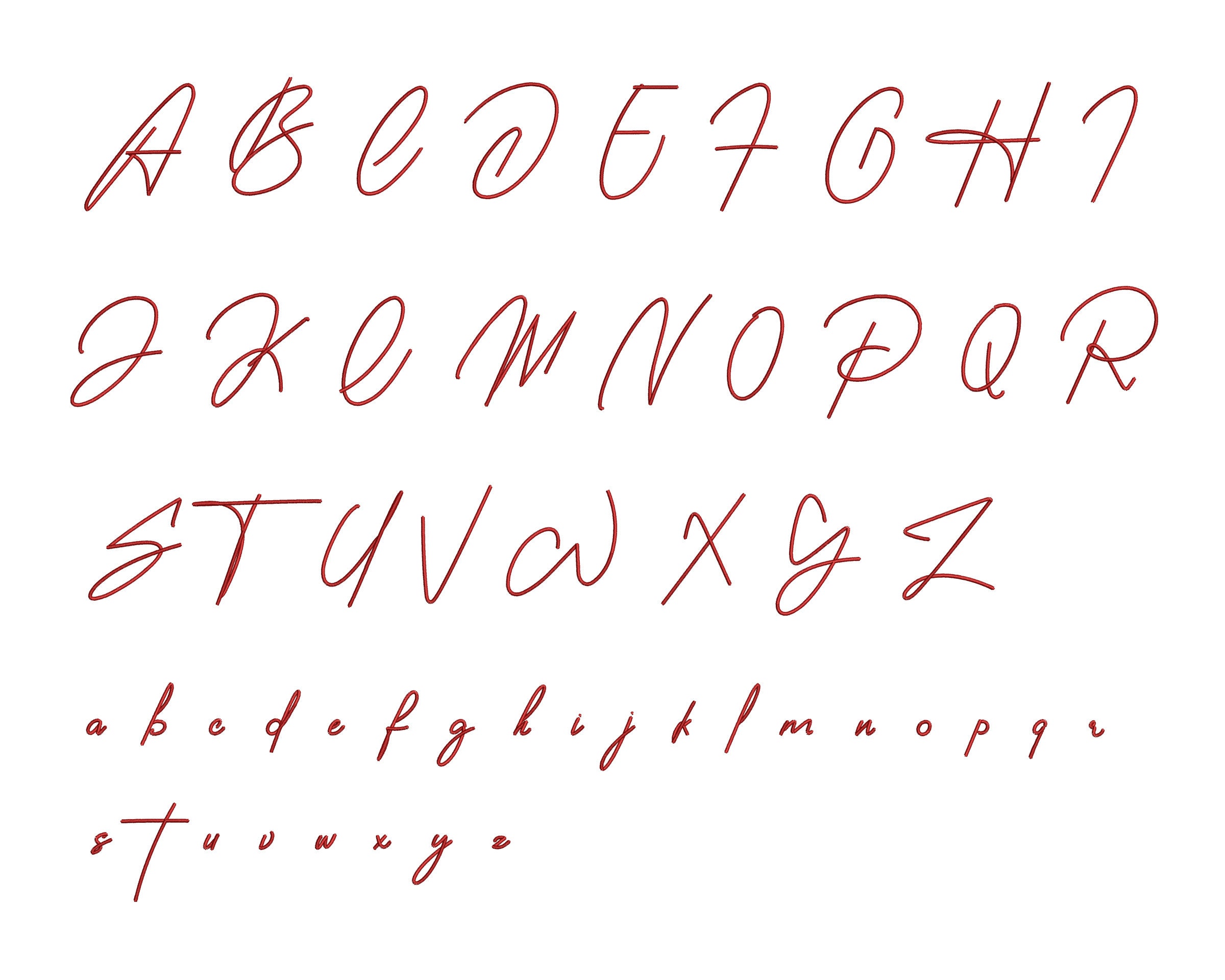 Script Cursive Machine Embroidery Font Sarah Embroidery - Etsy Australia