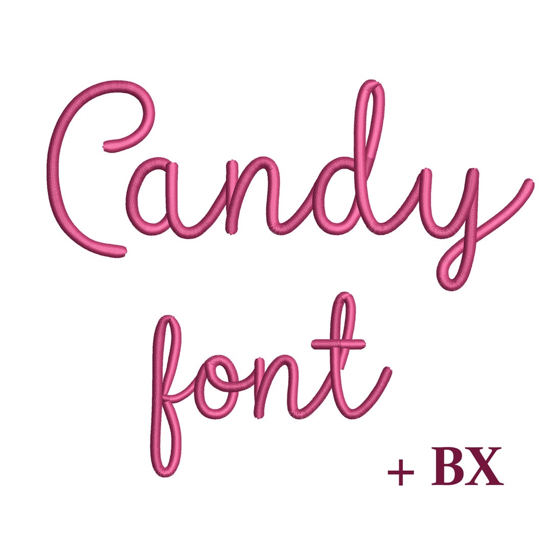 Kids Machine Cursive Embroidery Font Candy , Machine Embroidery Design ...