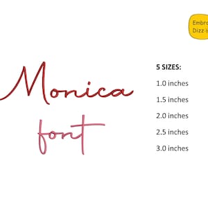 Script Machine Embroidery Font Monica , Embroidery Design , BX Cursive ...