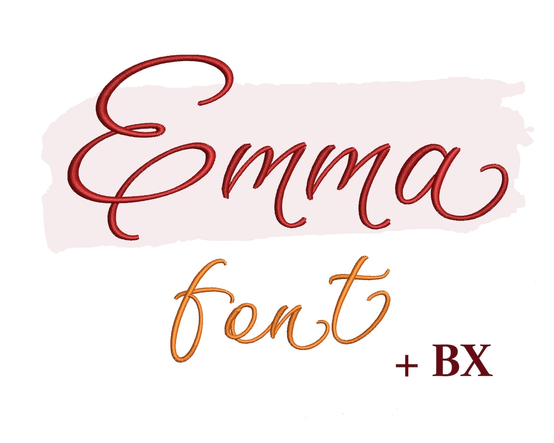 BX Script Embroidery Font , Machine Embroidery Design , Cursive ...