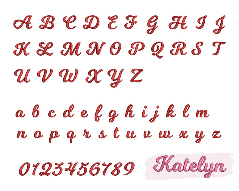 10 Script Embroidery Font Bundle , Machine Embroidery Design , BX ...