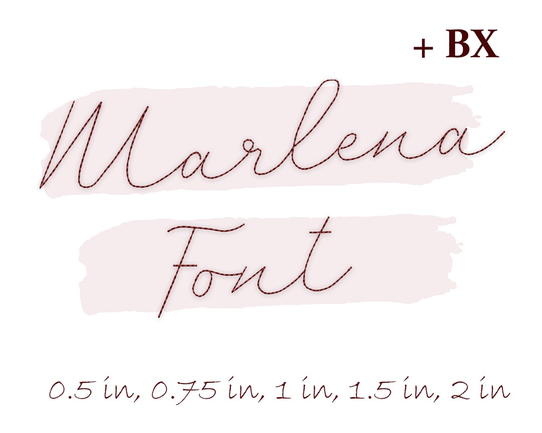 Bean Stitch Vintage Embroidery Font , Machine Embroidery Design Marlena , BX Script Mini Font - Etsy