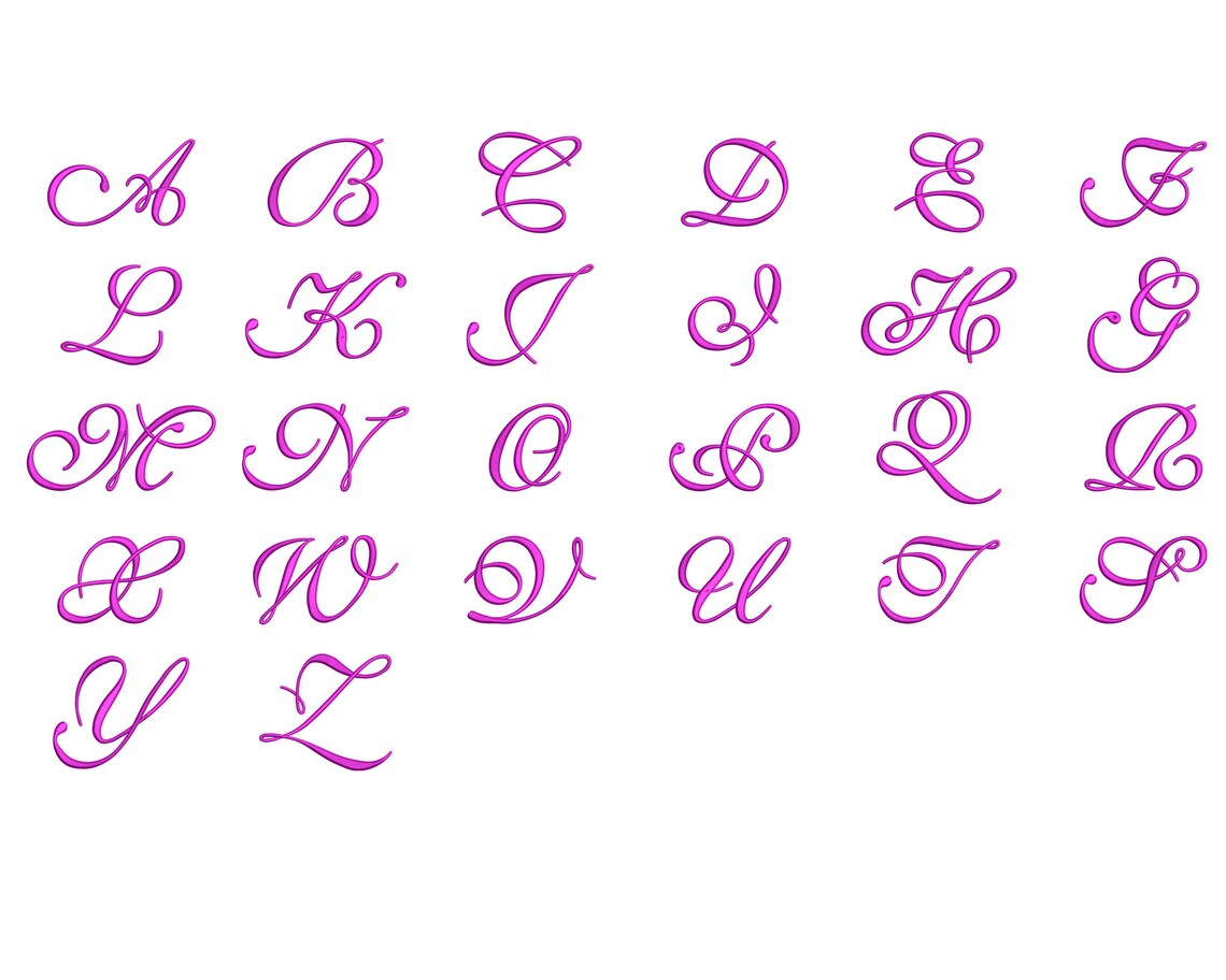 Embroidery Font Machine Embroidery Design Monogram Font | Etsy