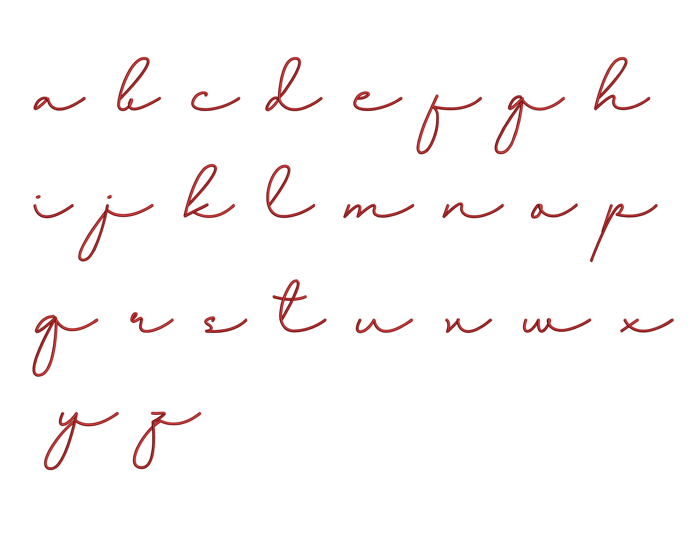 Cursive Embroidery Font Kerry , Machine Embroidery Design , Script ...