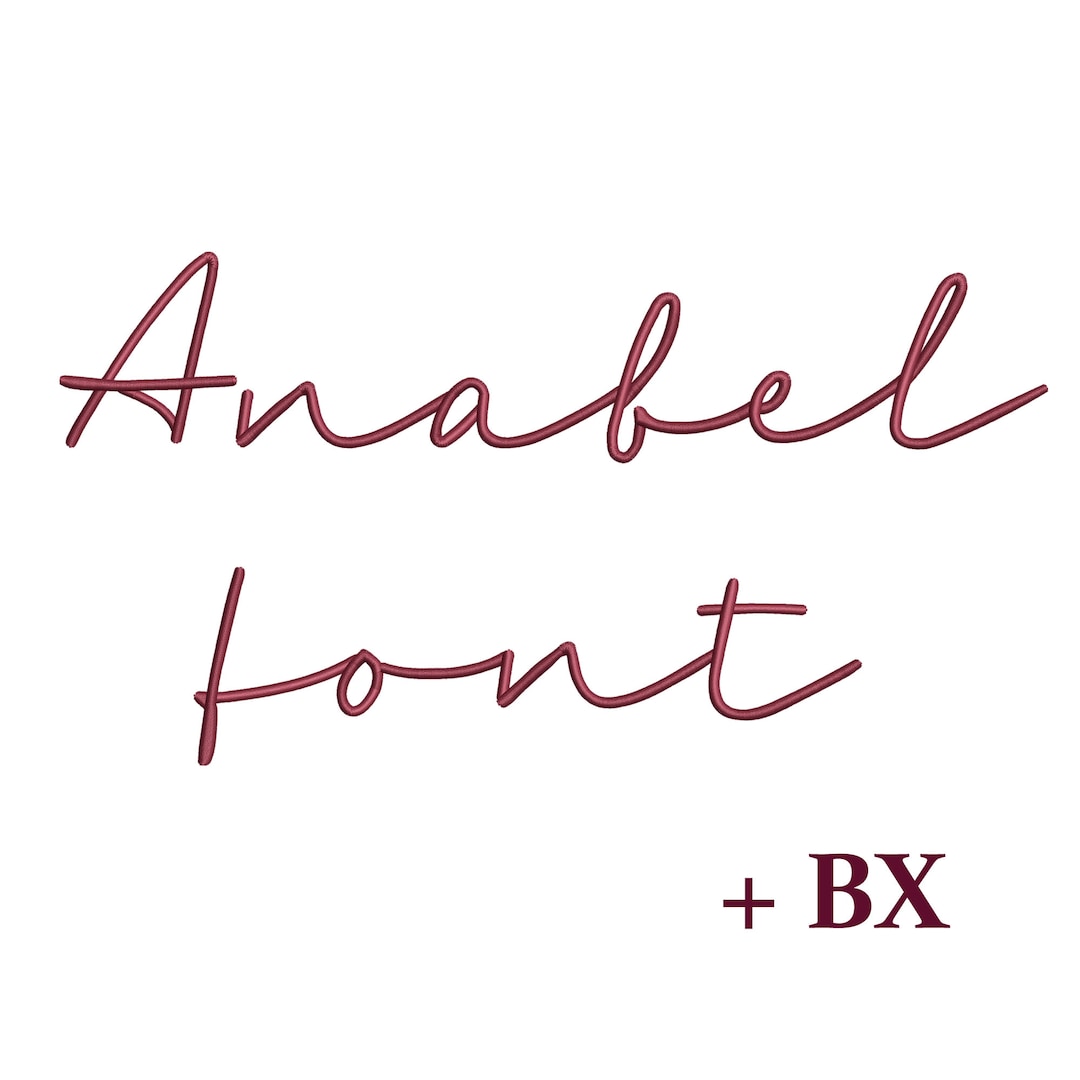 Script Machine Embroidery Font Anabel , Embroidery Design , BX Cursive ...