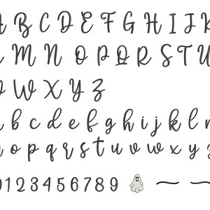 Halloween Script Machine Embroidery Font With Tails Spooky, Machine ...