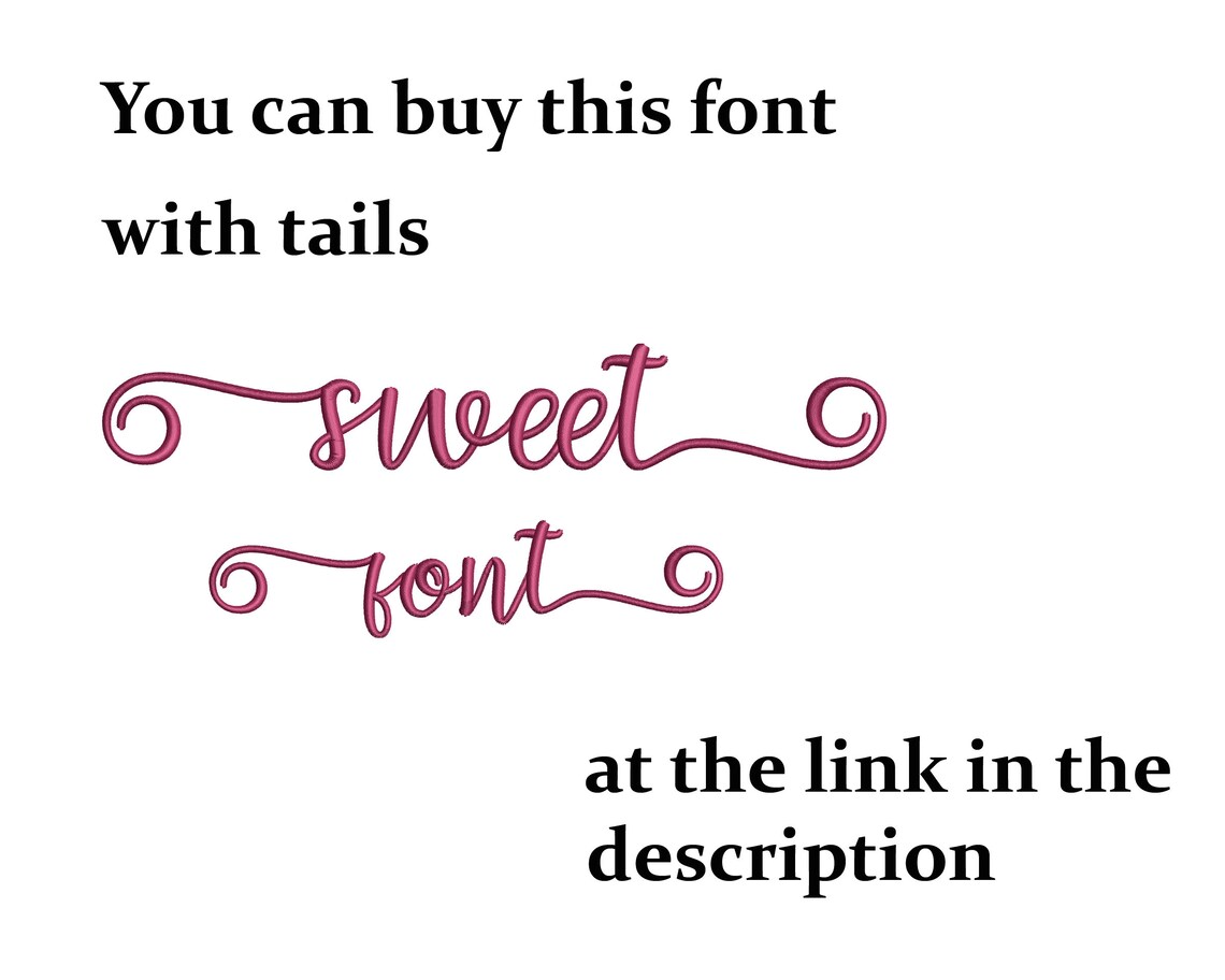 Embroidery Font Machine Embroidery Design Sweet BX Font 5 - Etsy