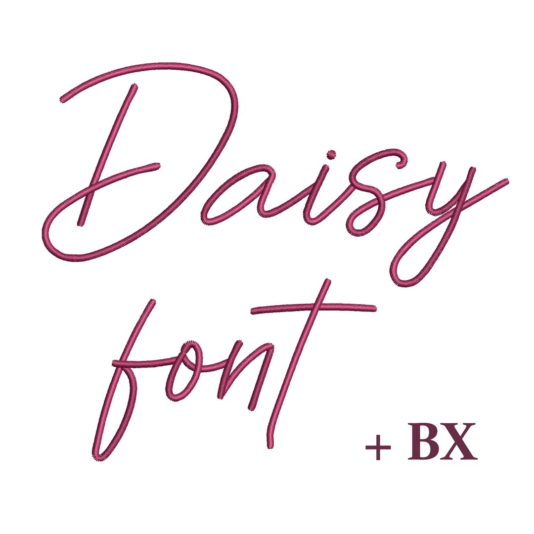 Boho Cursive Embroidery Font Daisy , Machine Embroidery Design , BX ...