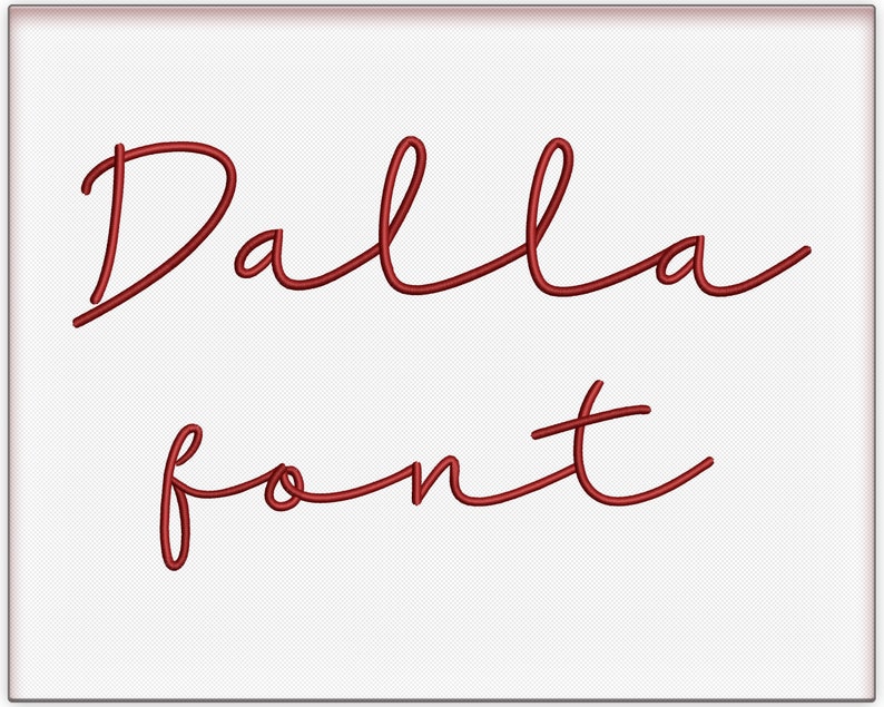 Script Embroidery Font Machine Embroidery Design Dalla - Etsy