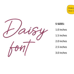 Boho Cursive Embroidery Font Daisy , Machine Embroidery Design , BX ...