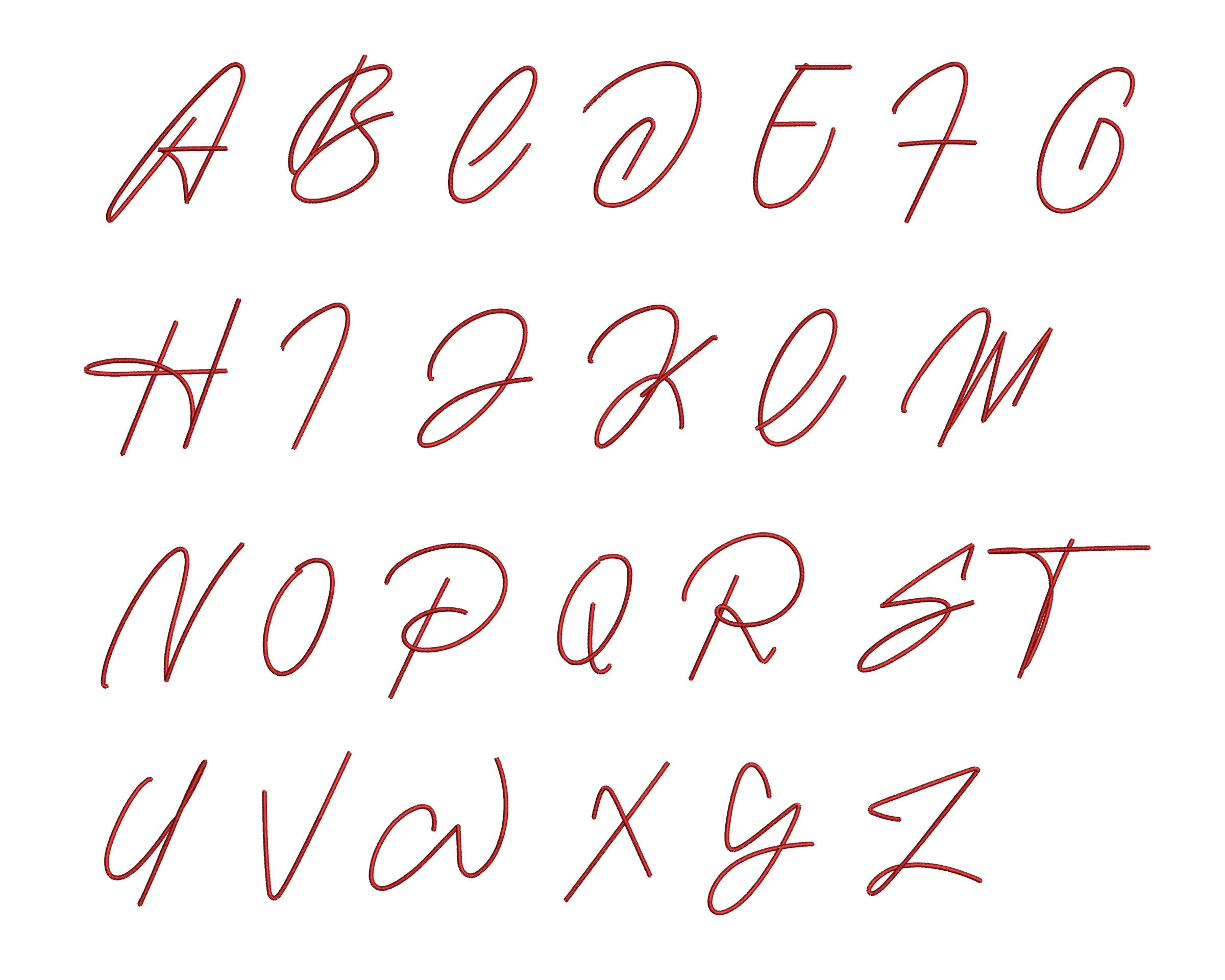 Script Cursive Machine Embroidery Font Sarah Embroidery - Etsy Australia