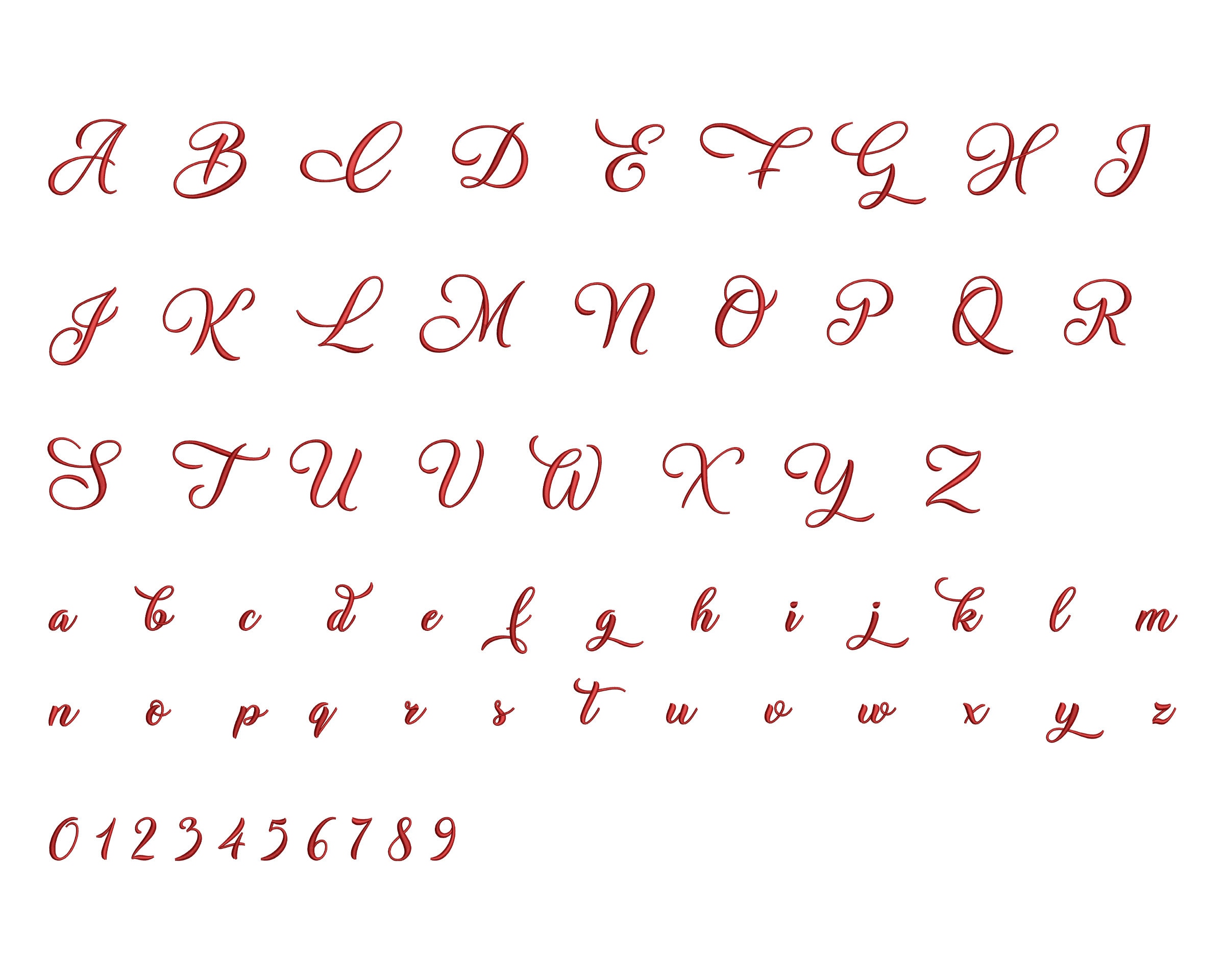 Christmas Cursive Embroidery Font Holly Machine Embroidery - Etsy