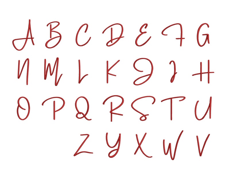 Script Embroidery Font Calligraphy Machine Embroidery Design - Etsy