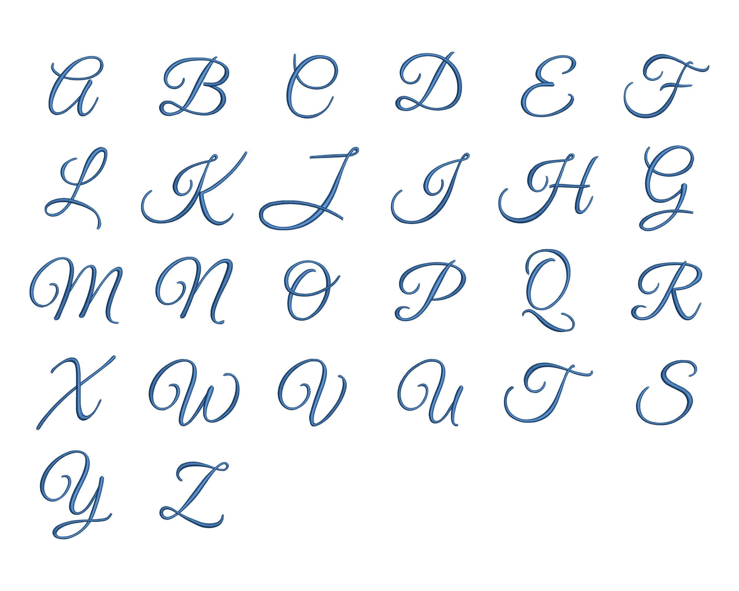 Script BX Embroidery Font Machine Embroidery Designs Let It - Etsy