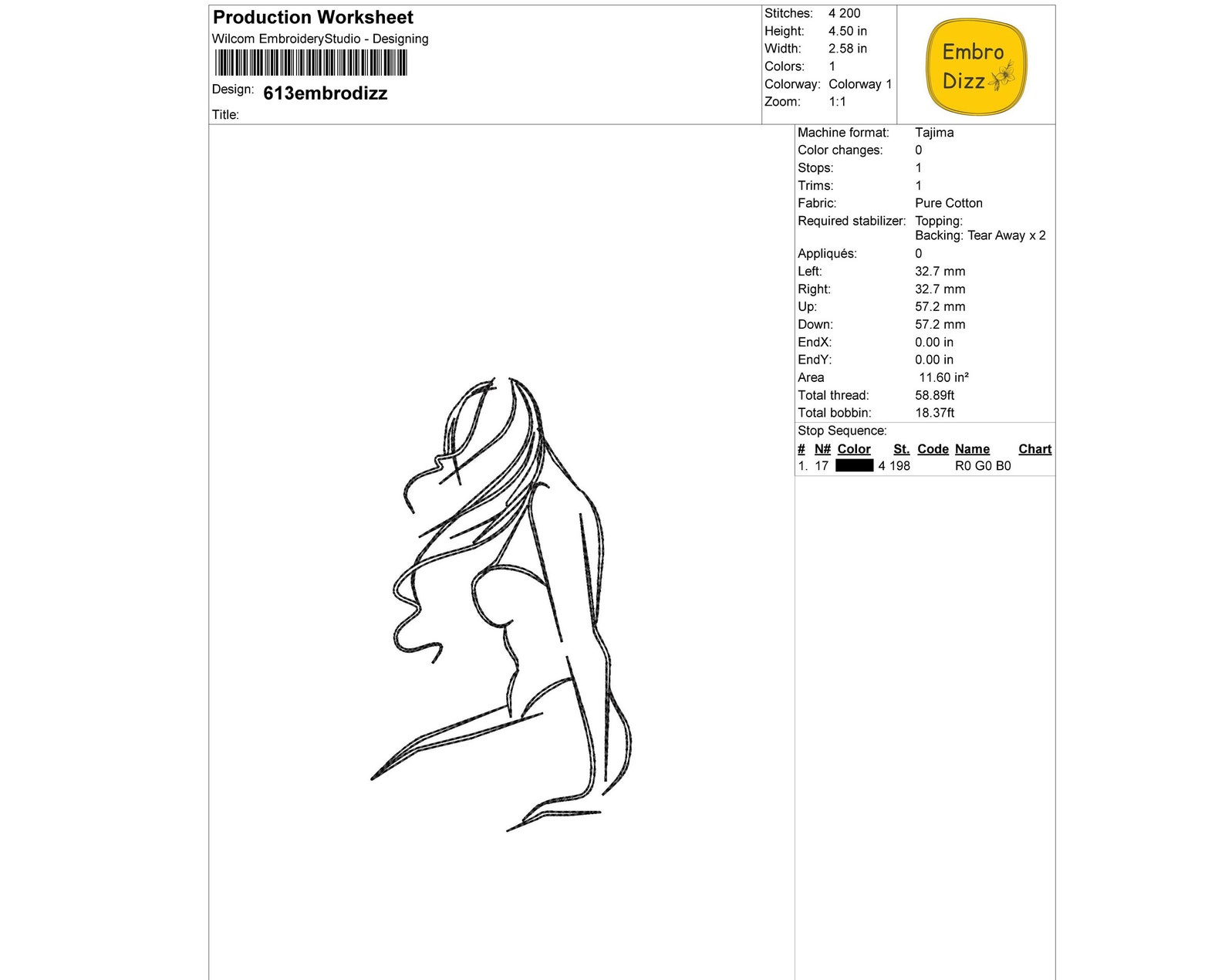 Woman One Line Embroidery Design for Machine Embroidery 6 - Etsy