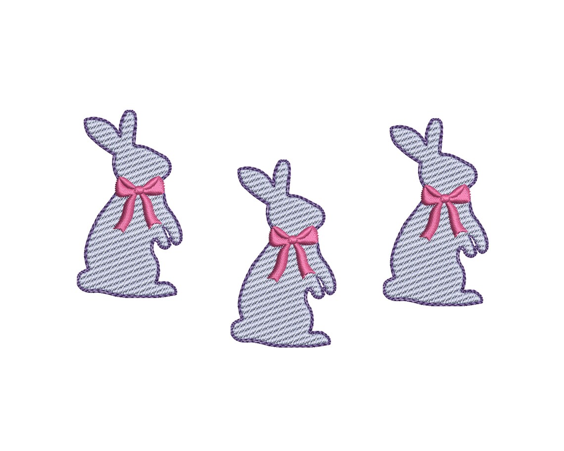 Bunny Mini Machine Embroidery Design Embroidery Files 6 - Etsy