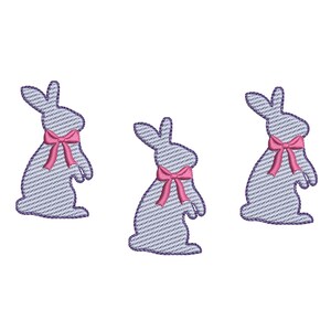 Bunny Mini Machine Embroidery Design , Embroidery Files 6 Sizes - Etsy
