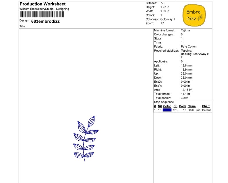 Mini Leaf Machine Embroidery Designs Leaves Floral Line Art | Etsy