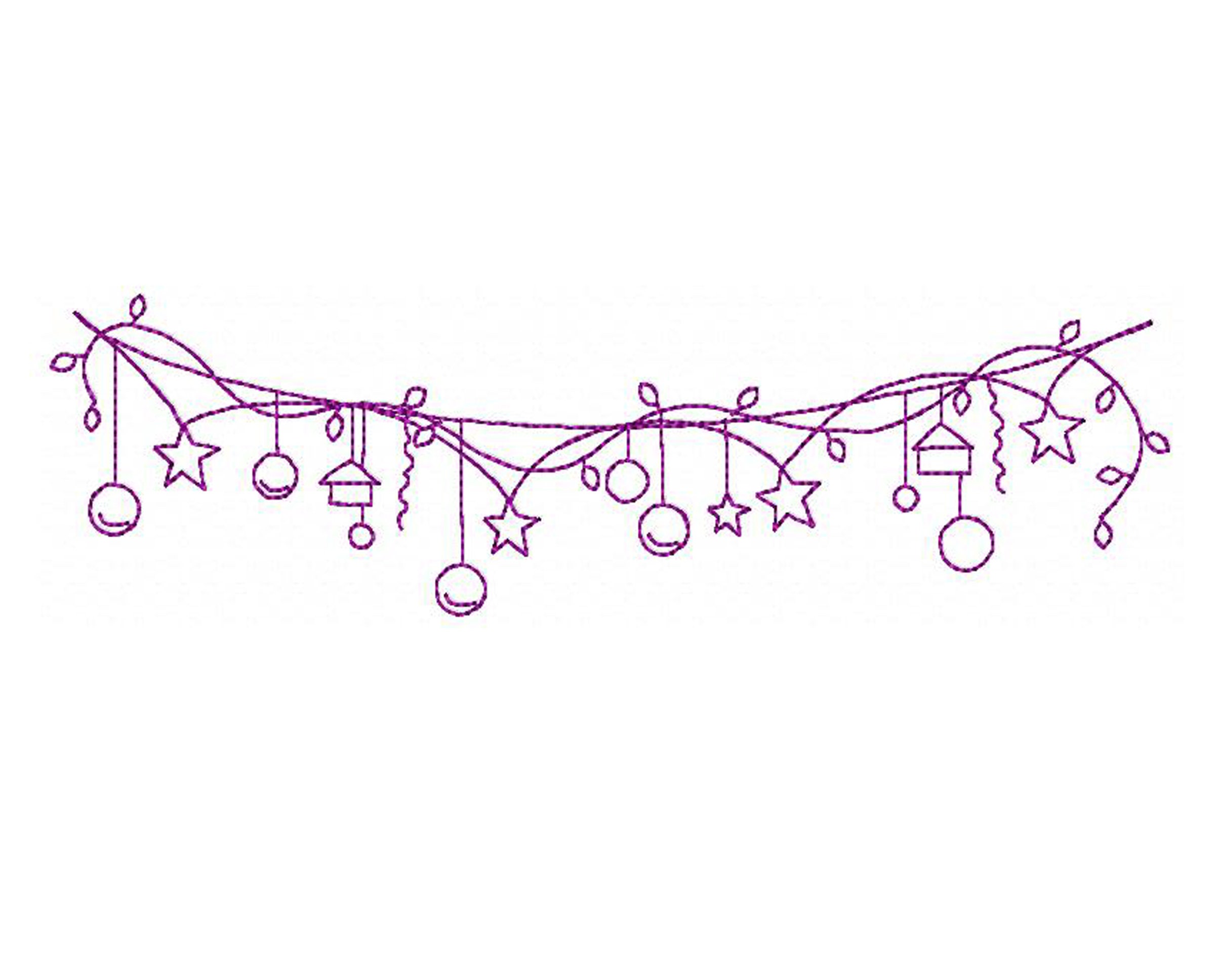 Christmas Embroidery Designs Christmas Border Machine | Etsy