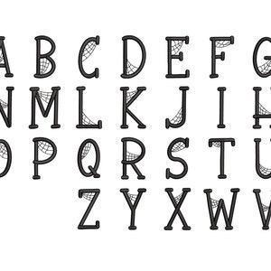 Halloween Spider Embroidery Font Scary , Embroidery Design for Machine ...