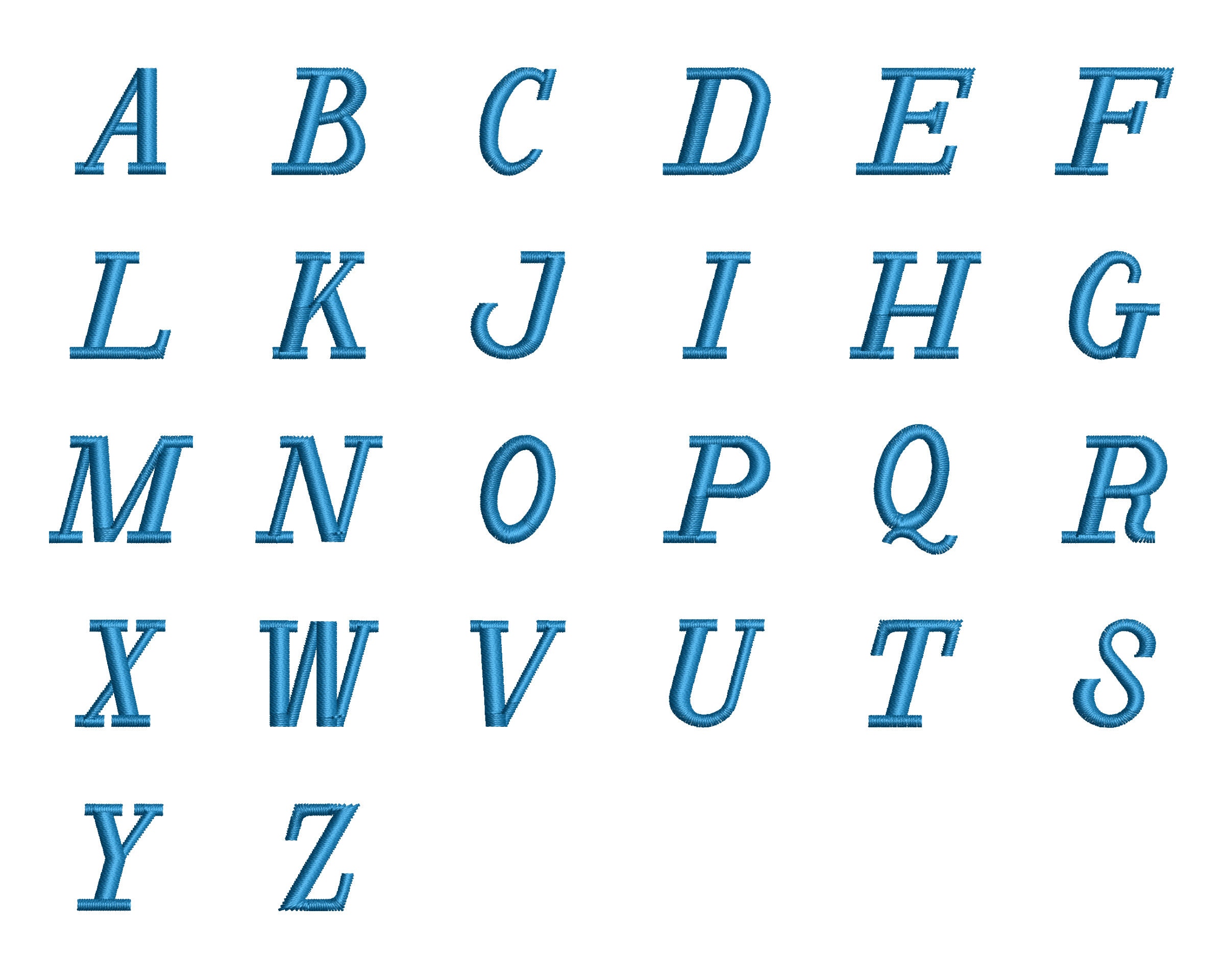 Mini Script Embroidery Font Machine Embroidery Design | Etsy