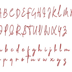 Script Embroidery Font , Embroidery Design Rebecca , BX Font 5 Sizes ...
