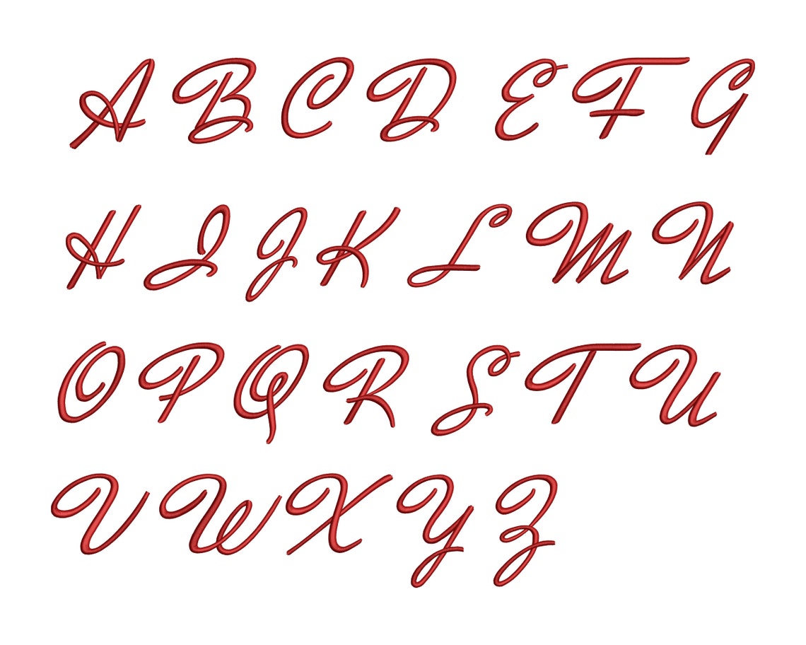 Script BX Embroidery Font A-Z Embroidery Designs for Machine - Etsy