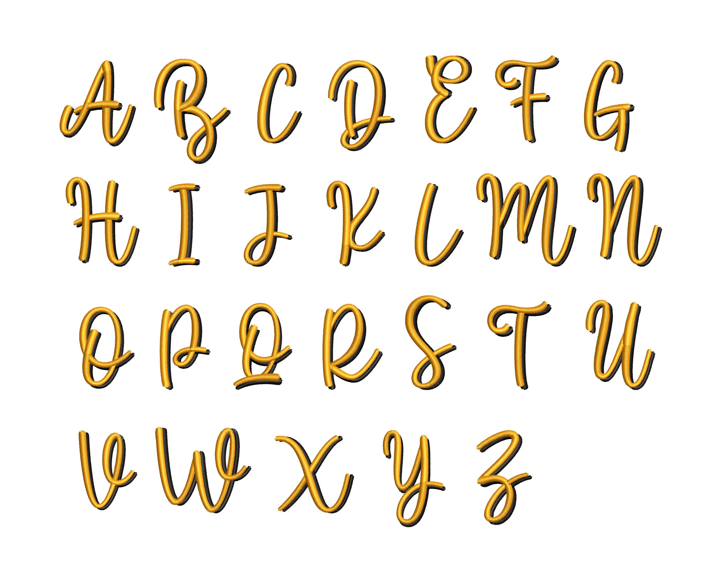 Layered Script Embroidery Font Christmas Embroidery Designs | Etsy