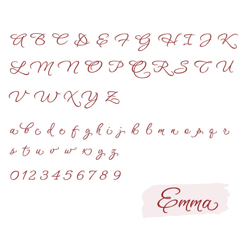 10 Boho Script Cursive Embroidery Font Bundle , BX PES JEF Machine ...