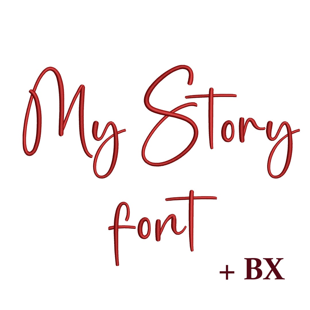 Cursive Thin Machine Embroidery Font , Machine Embroidery Design , BX ...