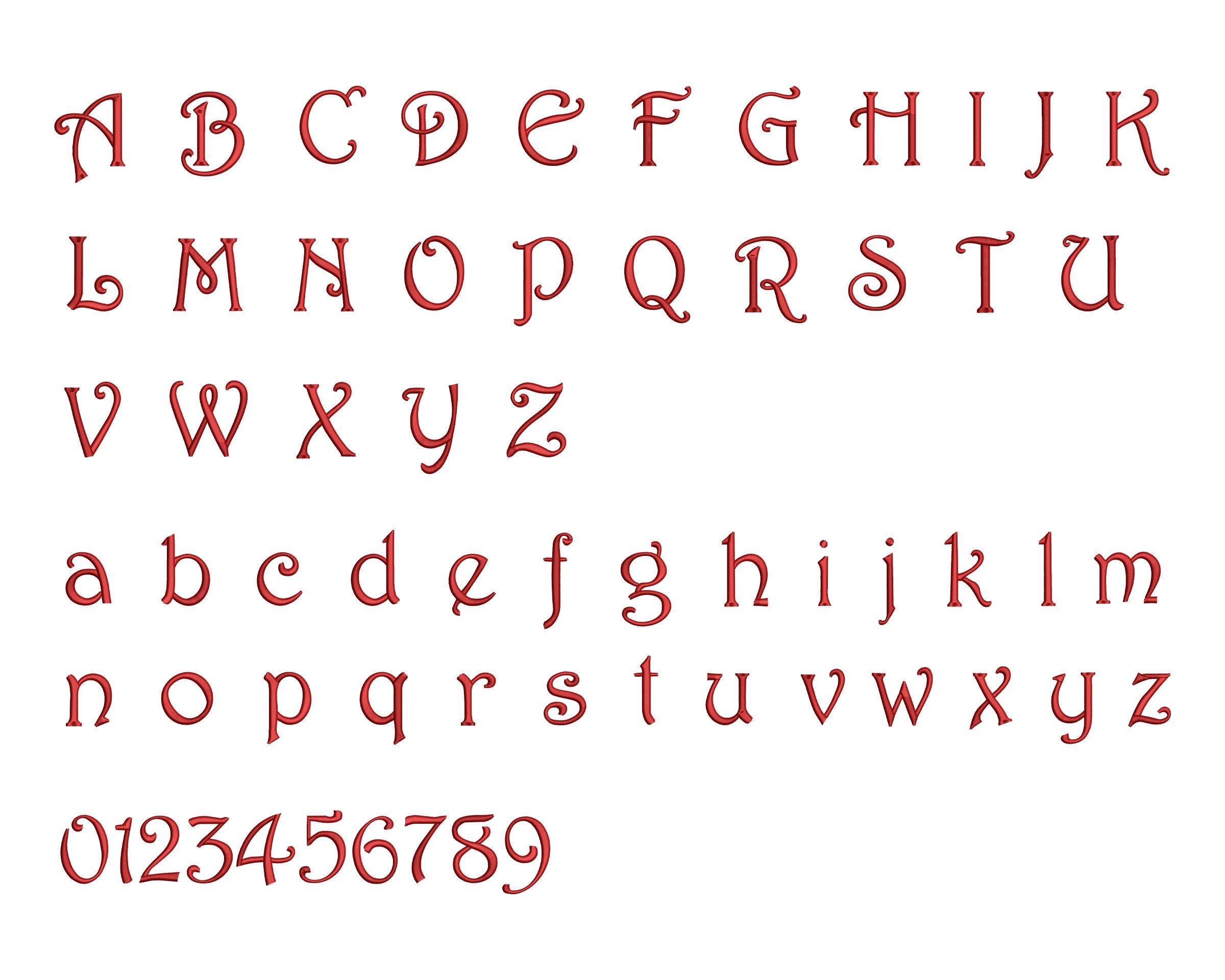 Christmas Embroidery Font Machine Embroidery Design Santa - Etsy