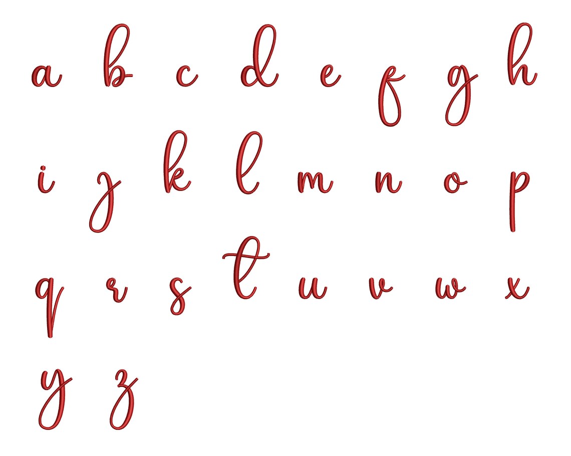 Script Embroidery Font Sophia , Machine Embroidery Font , BX Cursive ...
