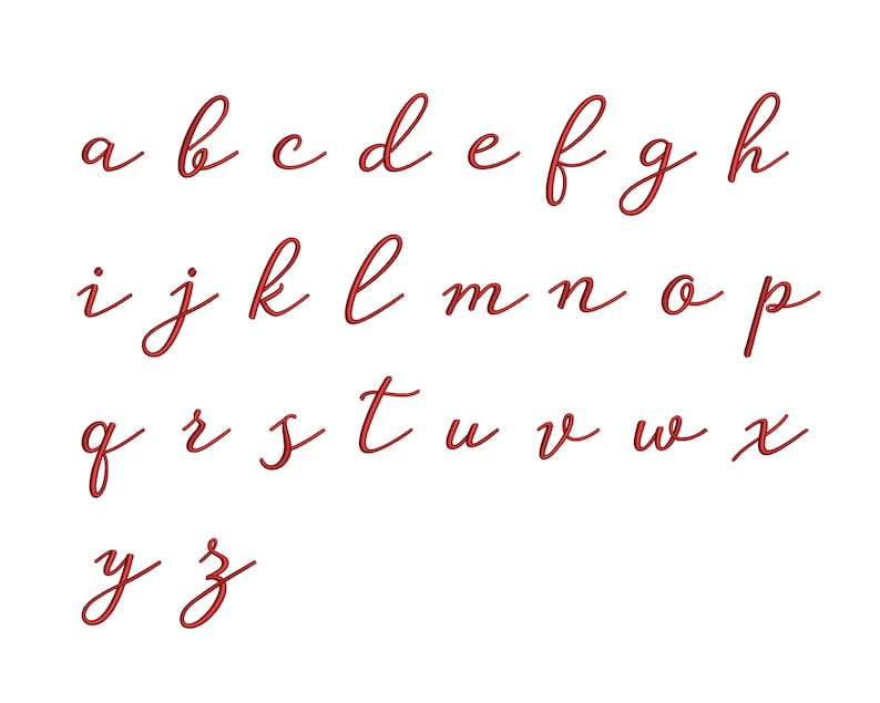 Script Embroidery Font Machine Embroidery Design Perfect | Etsy