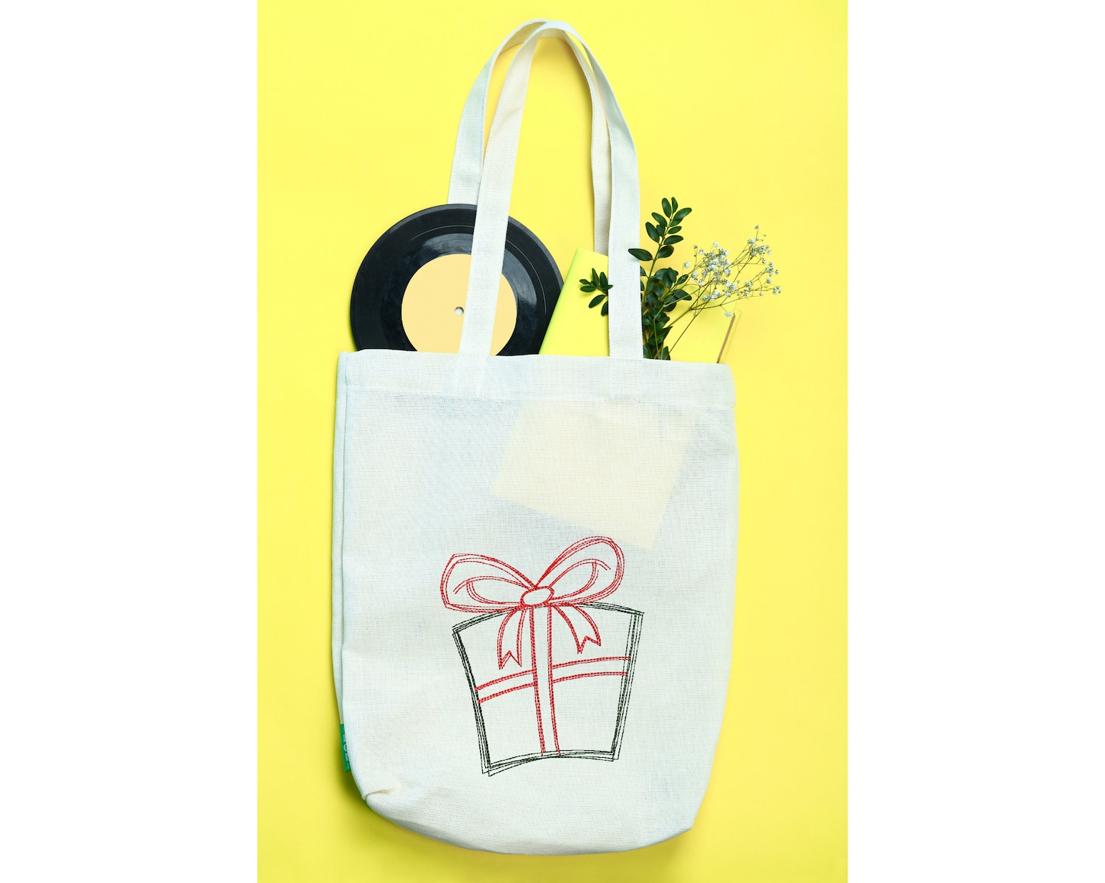 Present embroidery design Gift box quick stitch machine | Etsy