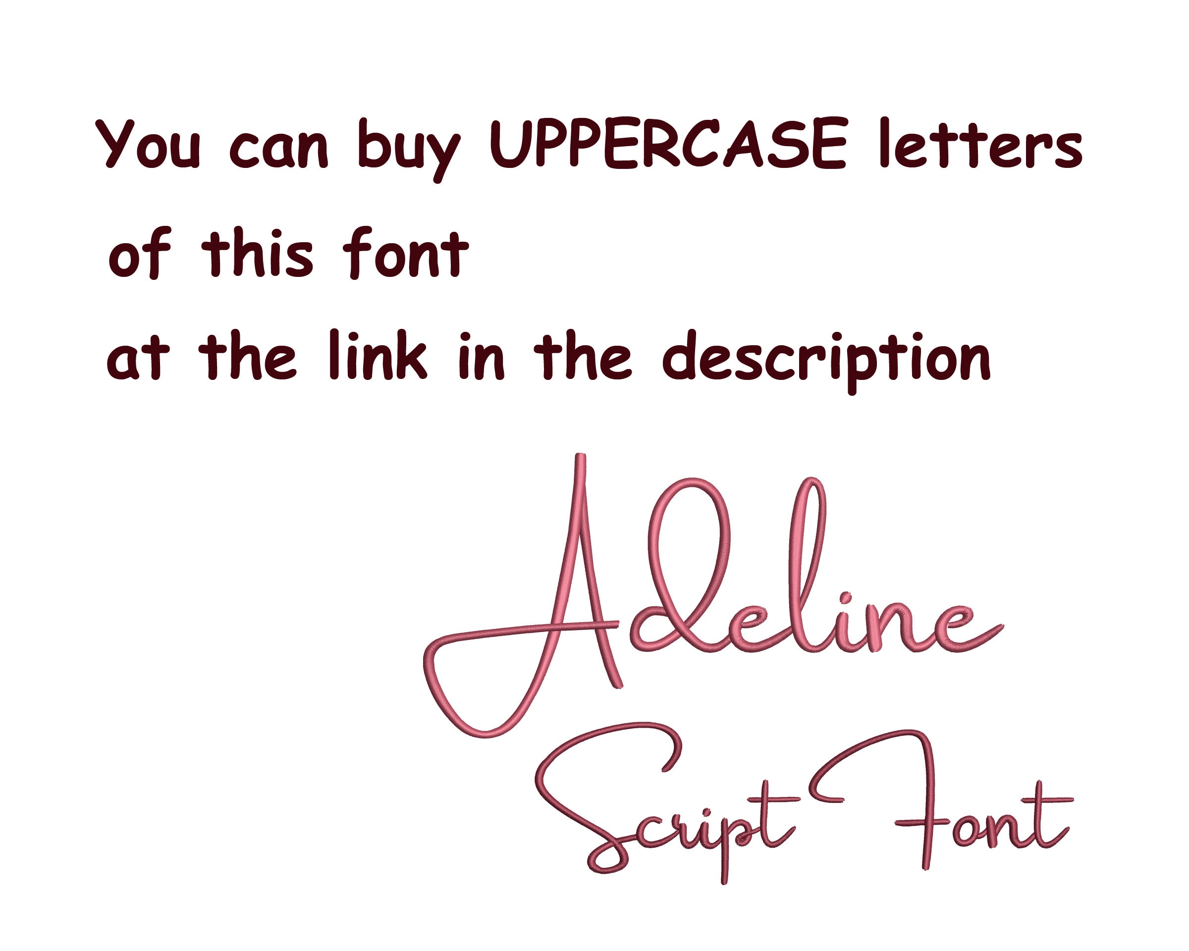 Script Machine Embroidery Font , Machine Embroidery Designs Adelie , BX ...