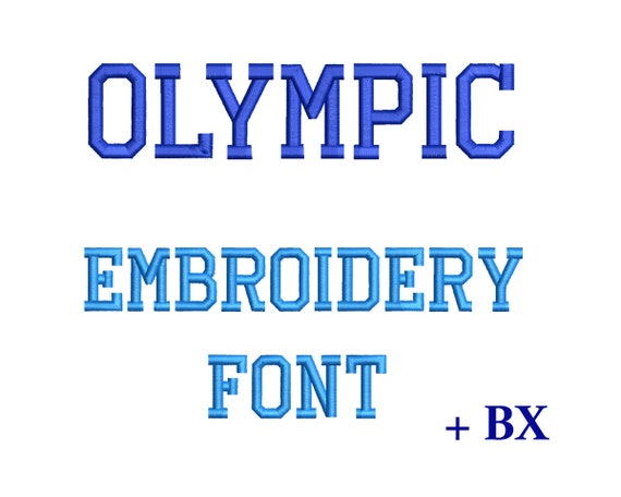 Block Mini Embroidery font Machine Embroidery Design Olympic | Etsy