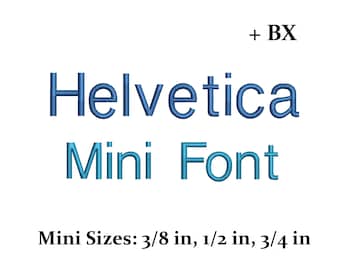2 Sizes Mini Block Embroidery Font Embroidery Fonts BX - Etsy
