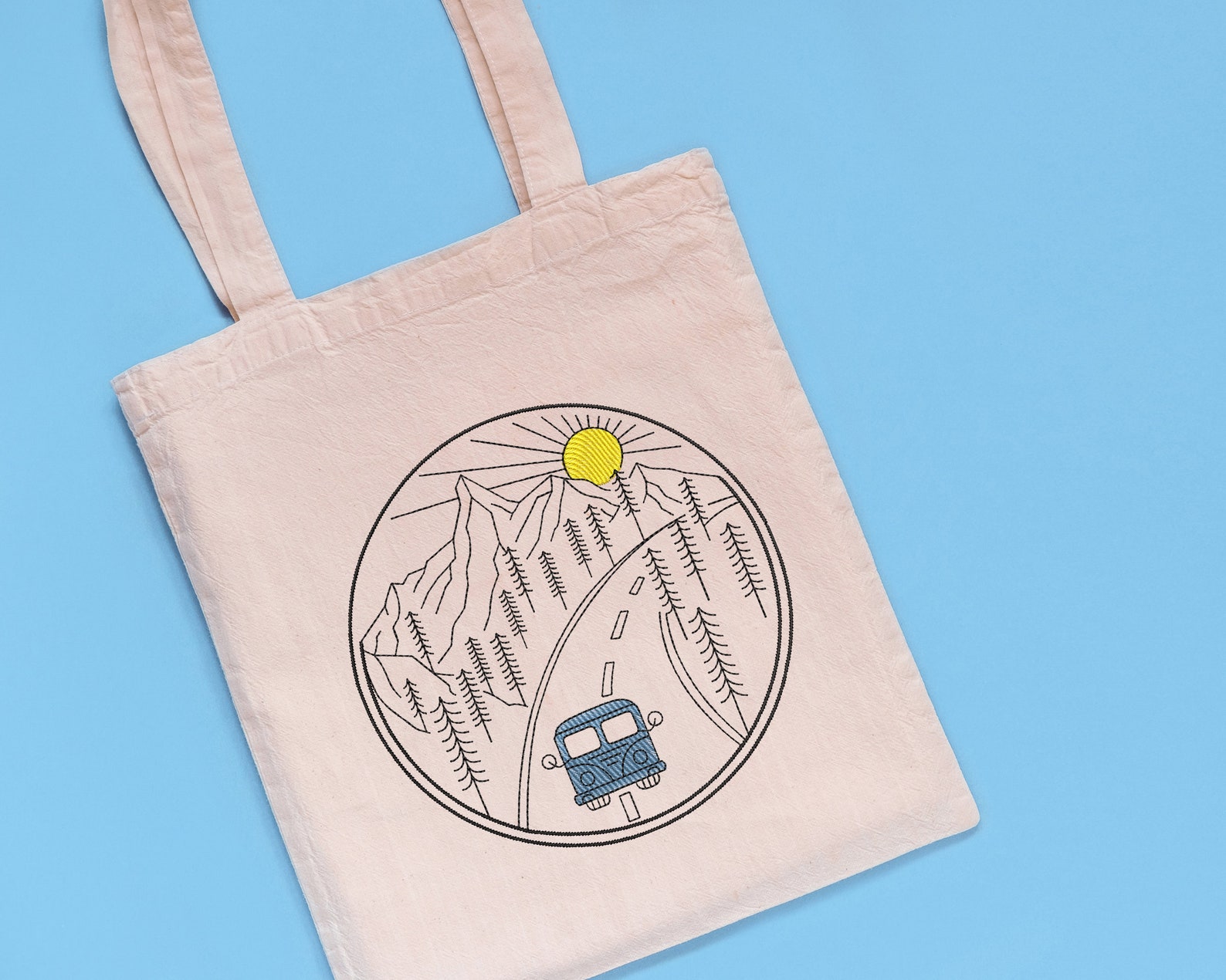 Camping Machine Embroidery Design , Mountain Travel Embroidery File ...