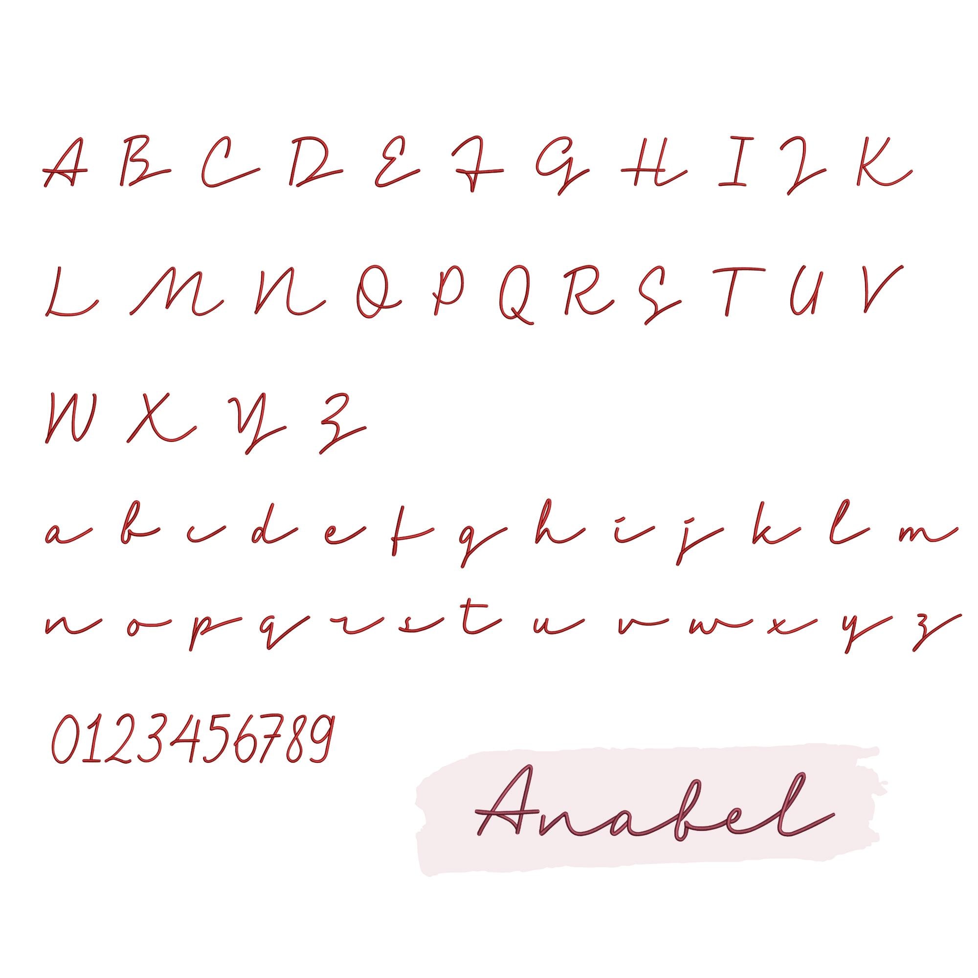 10 Boho Script Cursive Embroidery Font Bundle , BX PES JEF Machine ...