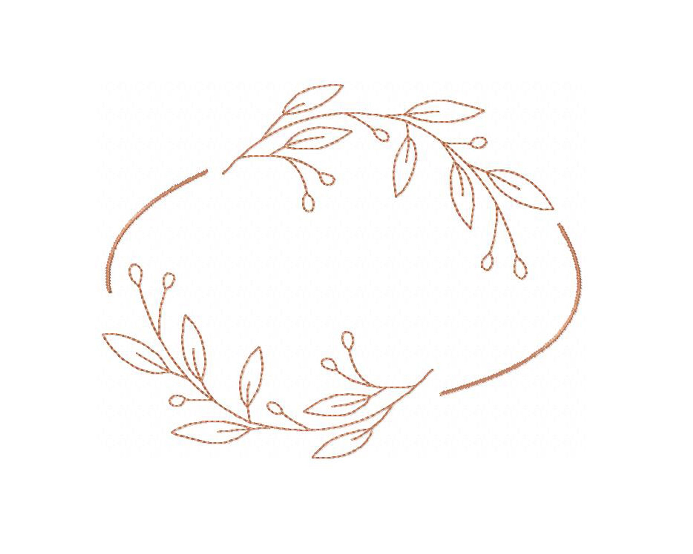 Monogram Wreath Embroidery Design , Floral Frame Wreath Machine ...