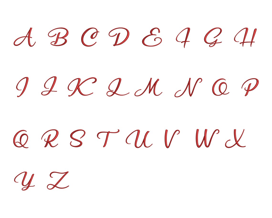 Script Embroidery Font Hanna , Embroidery Design for Machine , BX ...