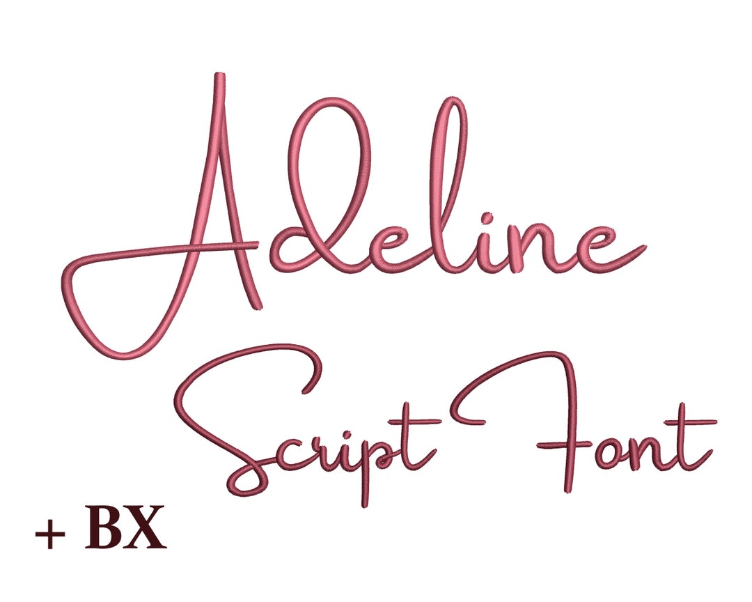 Script Embroidery Font , Calligraphy Machine Embroidery Design Adeline ...