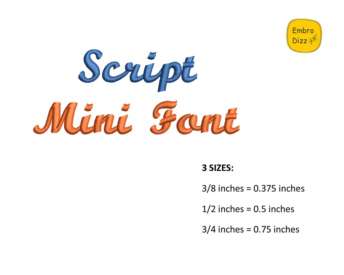 Script Mini Embroidery Font Embroidery Design for Machine - Etsy