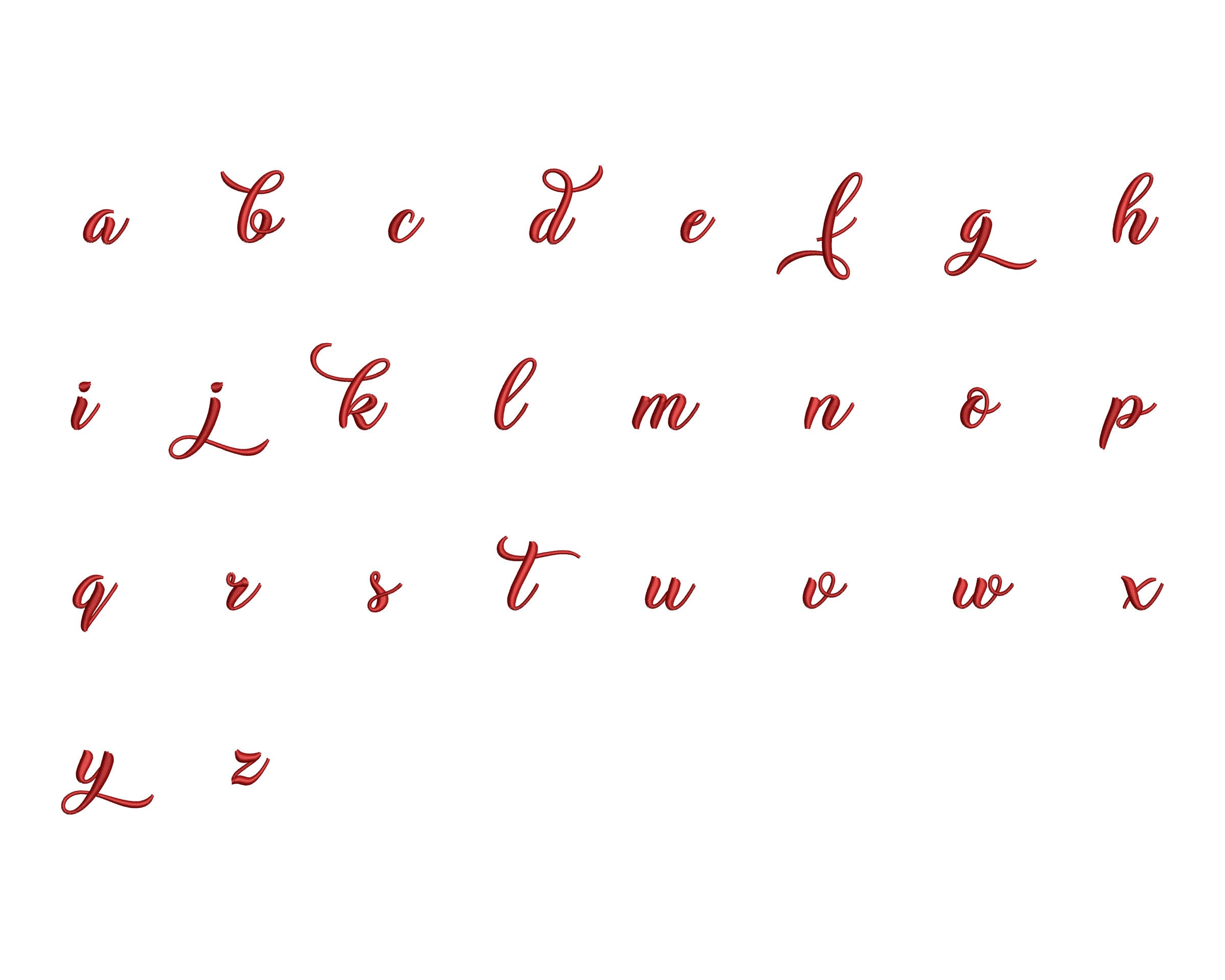 Christmas Cursive Embroidery Font Holly Machine Embroidery - Etsy