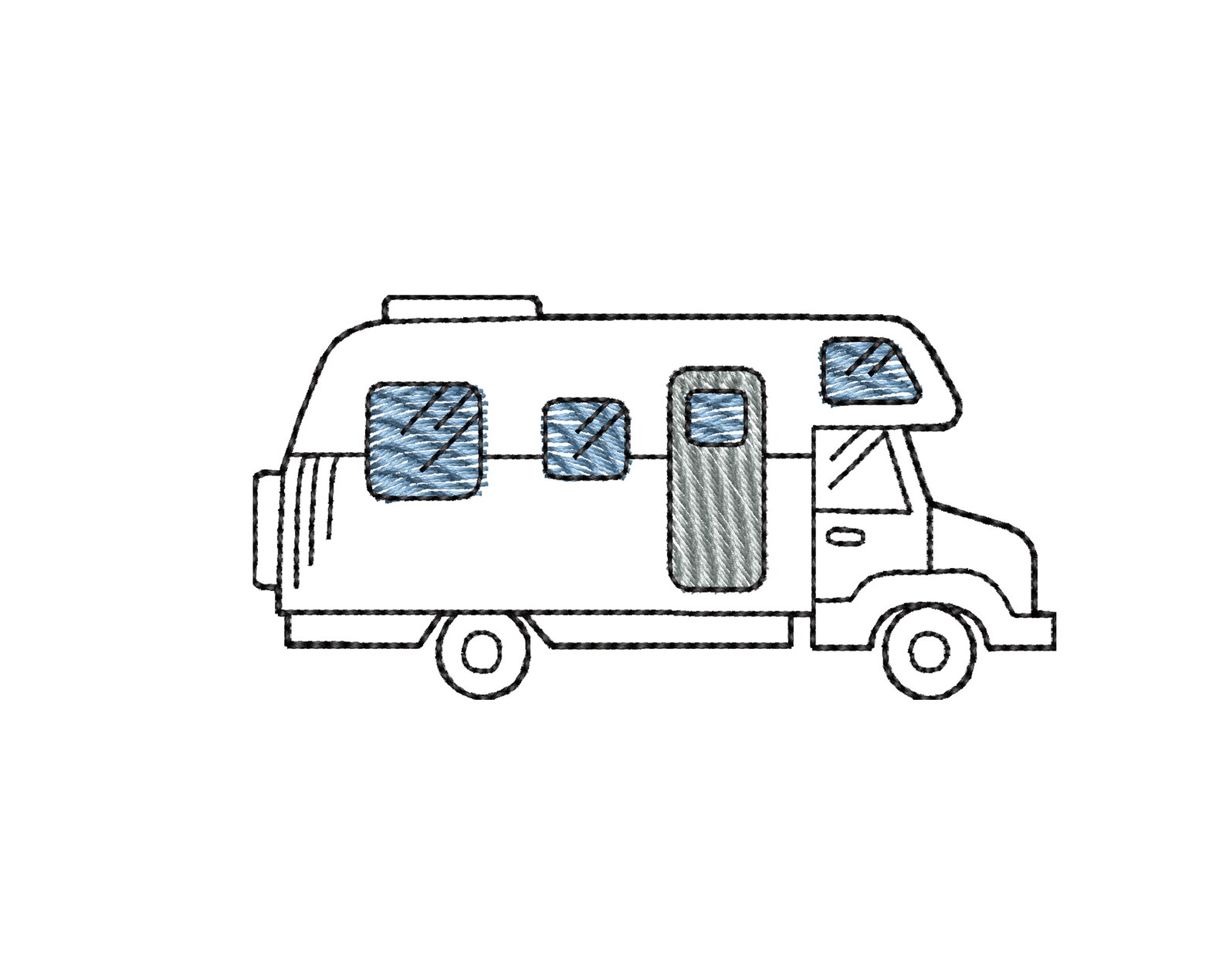 Mini Camper Trailer Embroidery Design Camper Machine - Etsy