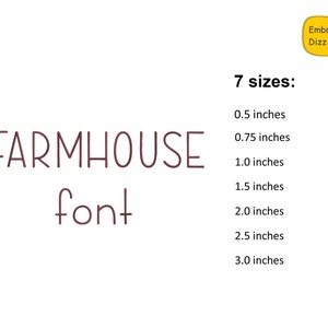 Farmhouse Mini Embroidery Font , Rustic Machine Embroidery Designs , BX ...